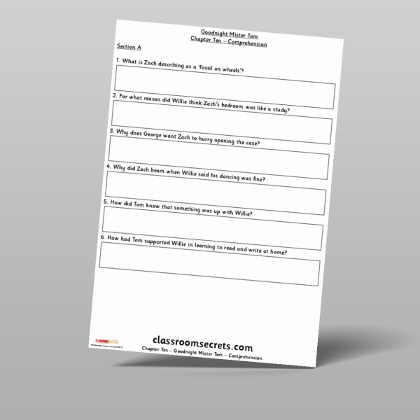 KS2 Goodnight Mister Tom Chapter 10 Whole Class Guided Reading Pack ...