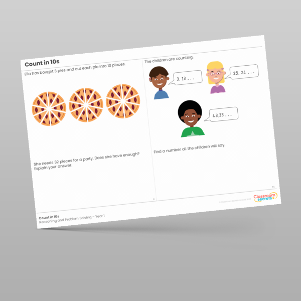 Year 1 Count In 10s Reasoning And Problem Solving 2 Resource | Classroom Secrets