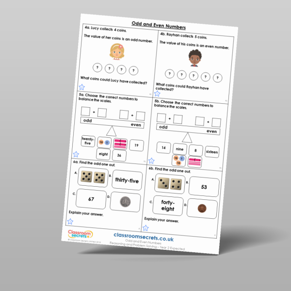 Year 2 Odd And Even Numbers Reasoning And Problem Solving Resource ...