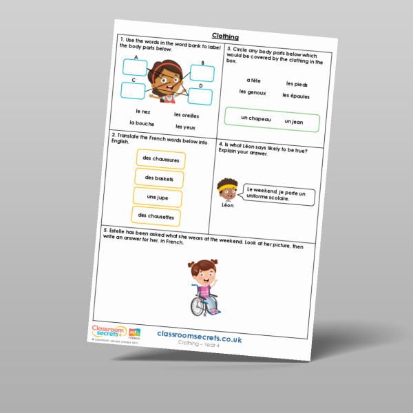 Year 4 Clothing Main Activity Resource | Classroom Secrets