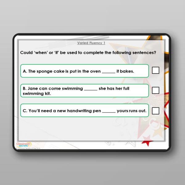 Year 2 Recognising When And If Modelling Ppt 2 Resource | Classroom Secrets