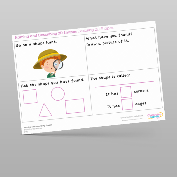 Eyfs Exploring 2d Shapes Learning Activity Resource | Classroom Secrets