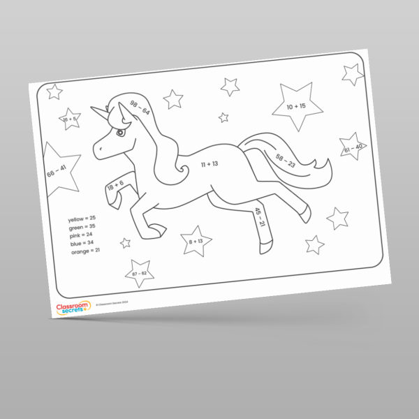 KS1 Unicorn Colour By Numbers Activity Resource | Classroom Secrets