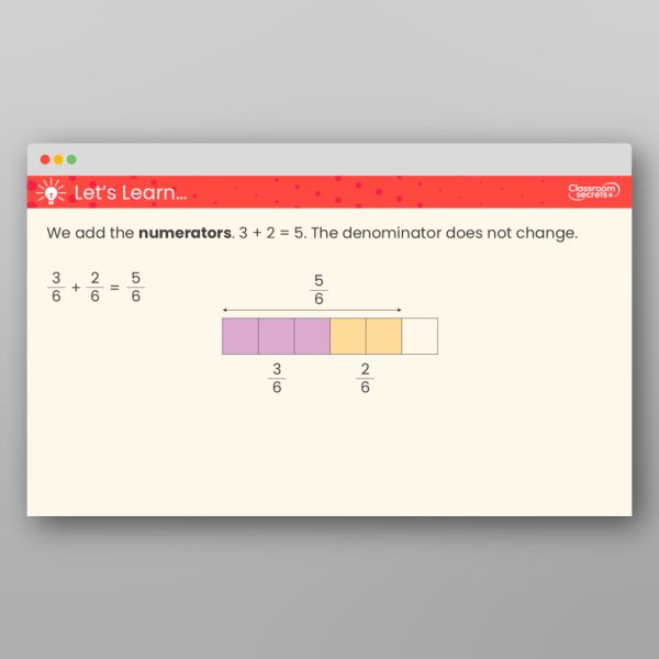 Year 2 Add Two Or More Fractions Teaching Ppt Resource | Classroom Secrets