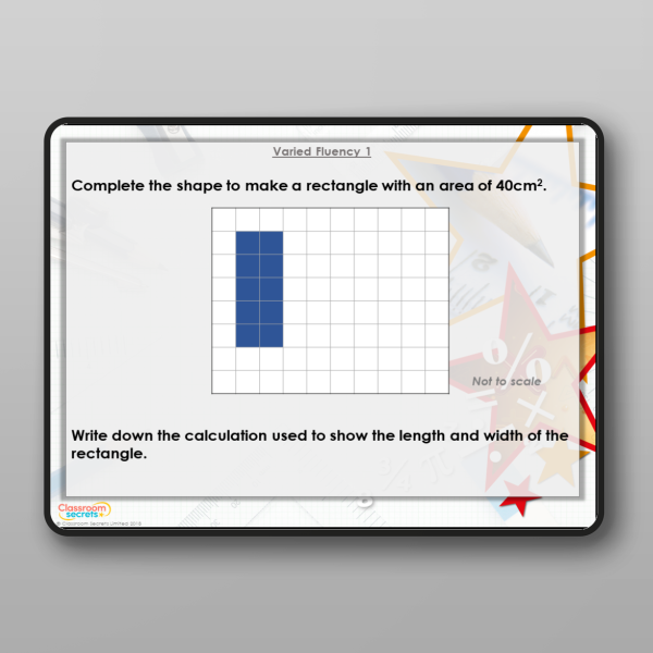 Year 5 Area Of Rectangles Modelling Powerpoint Resource | Classroom Secrets