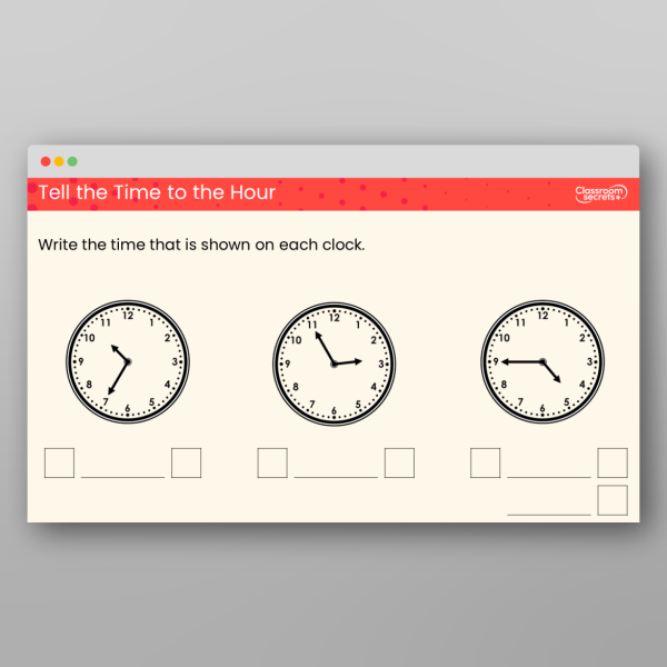 Year 2 Tell The Time To The Hour Teaching Ppt Resource | Classroom Secrets