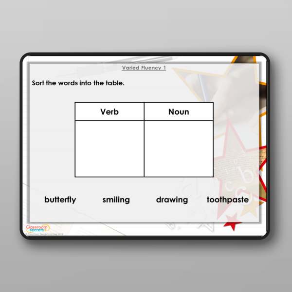 Year 1 Noun Or Verb Modelling Ppt Resource | Classroom Secrets