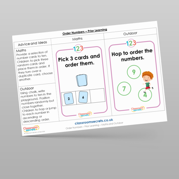 Year 1 Order Numbers Prior Learning Resource | Classroom Secrets