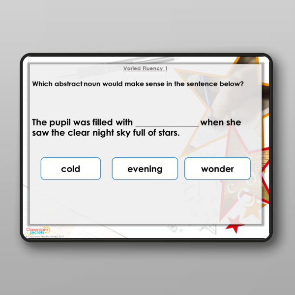 Year 3 Using Abstract Nouns Modelling Ppt Resource | Classroom Secrets