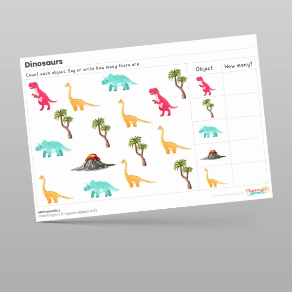 Cs Eyfs Dinosaurs Maths Activities Resource | Classroom Secrets