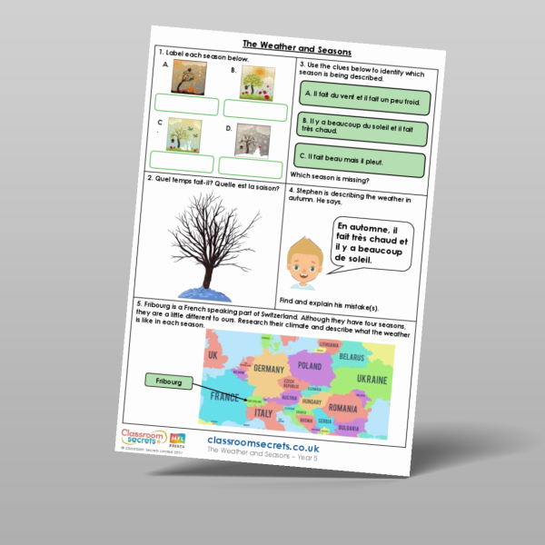 Year 5 The Weather And Seasons Main Activity Resource | Classroom Secrets