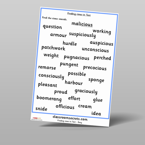 KS1 Finding Cious In Text Activity Resource | Classroom Secrets