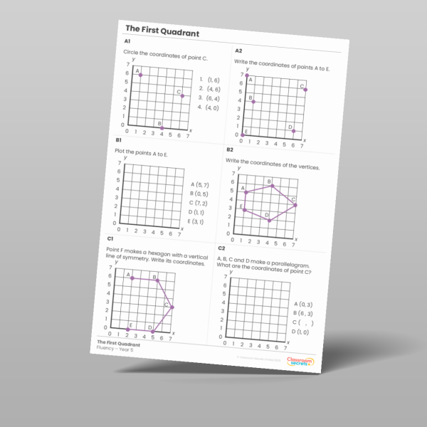 Year 5 The First Quadrant Fluency Matrix Resource | Classroom Secrets