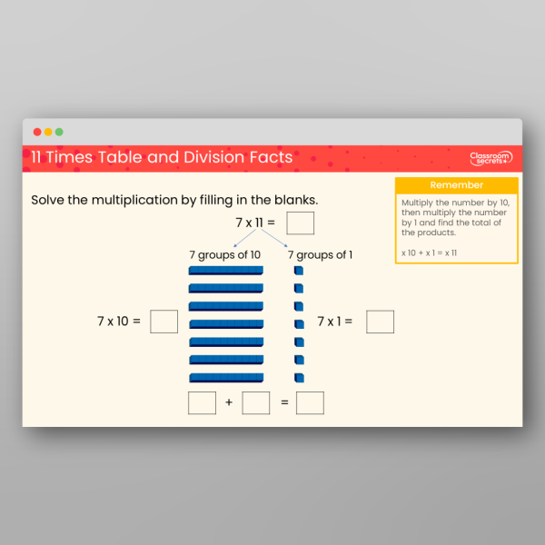 Year 4 11 Times Table And Division Facts Teaching Ppt Resource ...