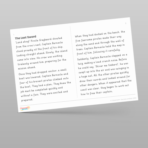Year 2 Reading Skills The Last Sword Resource | Classroom Secrets