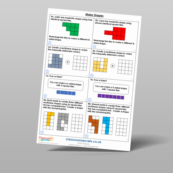 Year 4 Making Shapes Varied Fluency Resource | Classroom Secrets