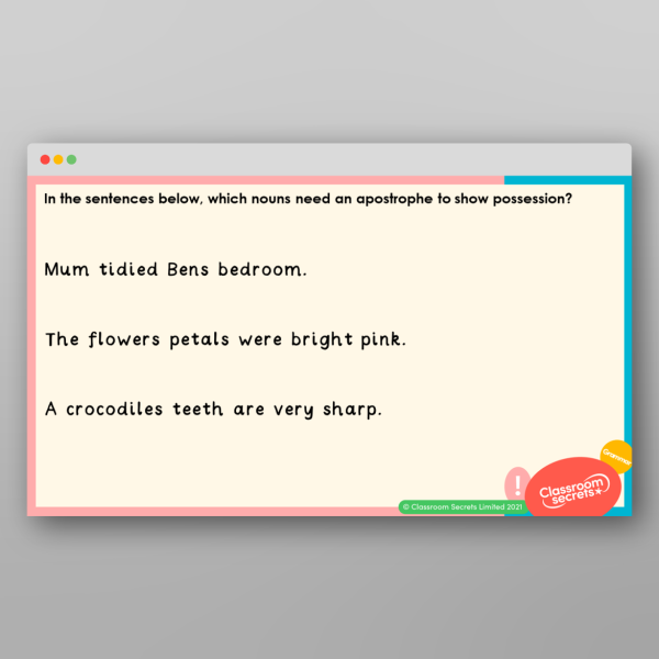 Year 2 Introducing Possession Teaching Ppt Resource | Classroom Secrets