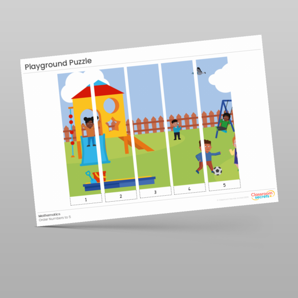 Eyfs Playground Ordering Numbers Puzzle Resource | Classroom Secrets