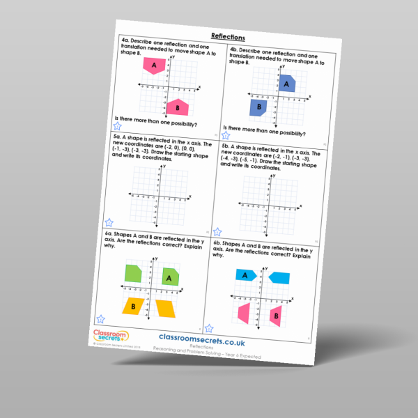 Year 6 Reflections Reasoning And Problem Solving Resource | Classroom Secrets