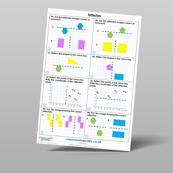 Year 5 Reflection Varied Fluency Resource | Classroom Secrets