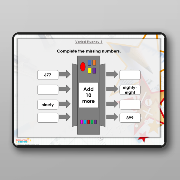 Year 3 Find 1 10 Or 100 More Or Less Modelling Ppt Resource | Classroom ...