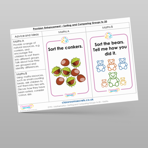 Eyfs Sorting And Comparing Groups To 20 Provision Enhancement Resource ...