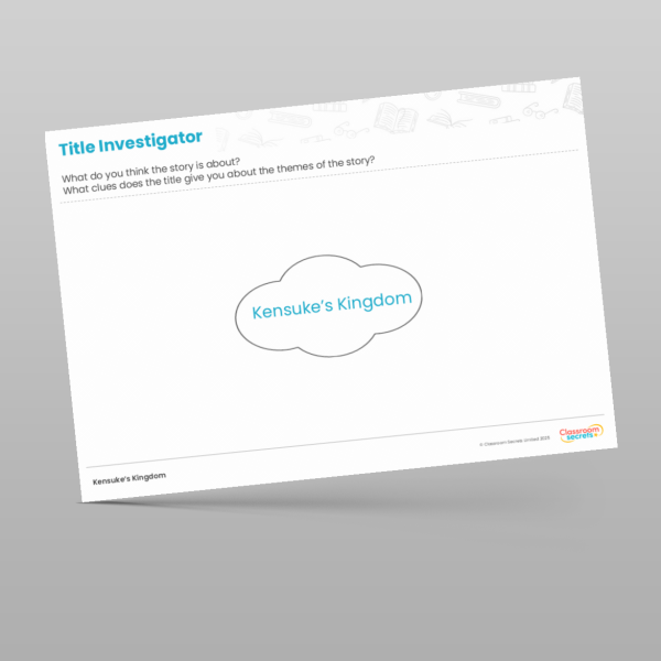 KS2 Kensuke S Kingdom Writing Unit Title Investigator Resource ...