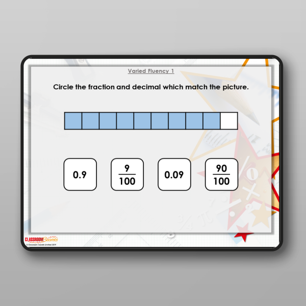 Year 5 Decimals As Fractions 1 Modelling Ppt Resource | Classroom Secrets