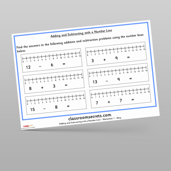 Year 1 Adding And Subtracting With A Number Line Resource | Classroom ...