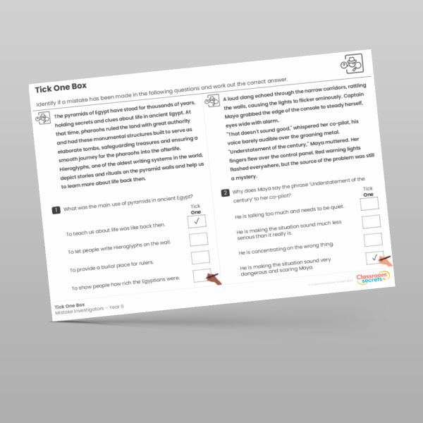 Year 6 Reading Mistake Investigators Set 1 Resource | Classroom Secrets