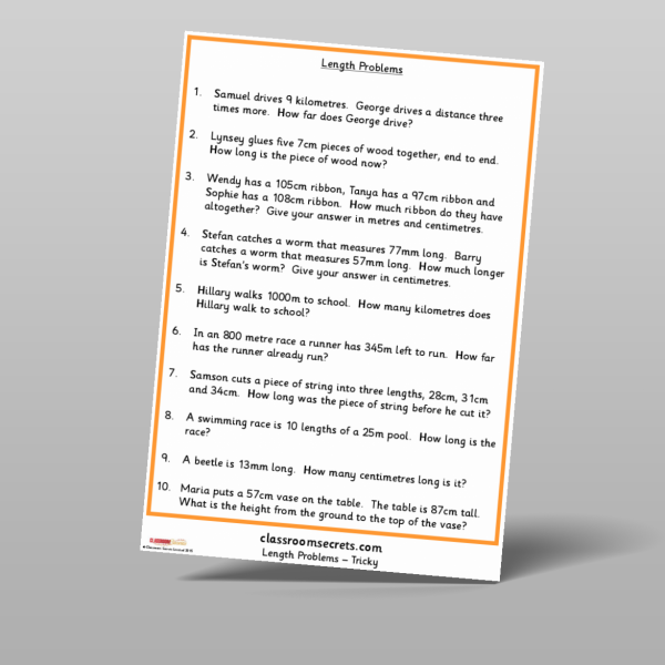 KS2 Length Word Problems Resource | Classroom Secrets