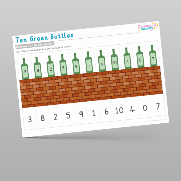 Eyfs Ten Green Bottles Number Jigsaw Resource | Classroom Secrets