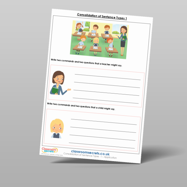 Year 2 Consolidation Of Sentence Types 1 Application Resource ...