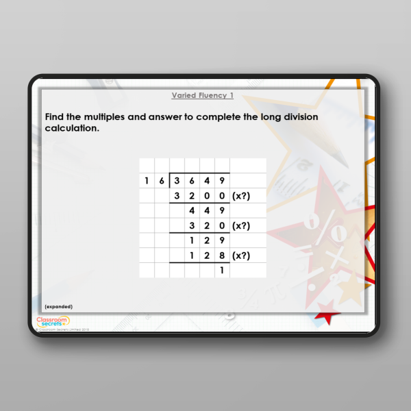 Year 6 Long Division 4 Modelling Ppt Resource | Classroom Secrets