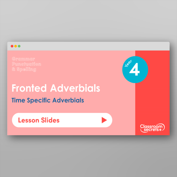 Year 4 Time Specific Adverbials Lesson Slides Resource | Classroom Secrets