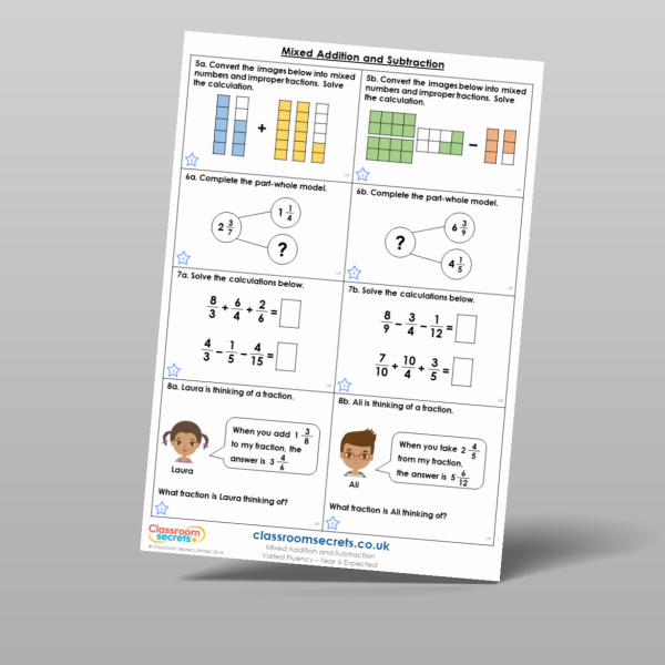 Year 6 Mixed Addition And Subtraction Varied Fluency Resource | Classroom Secrets