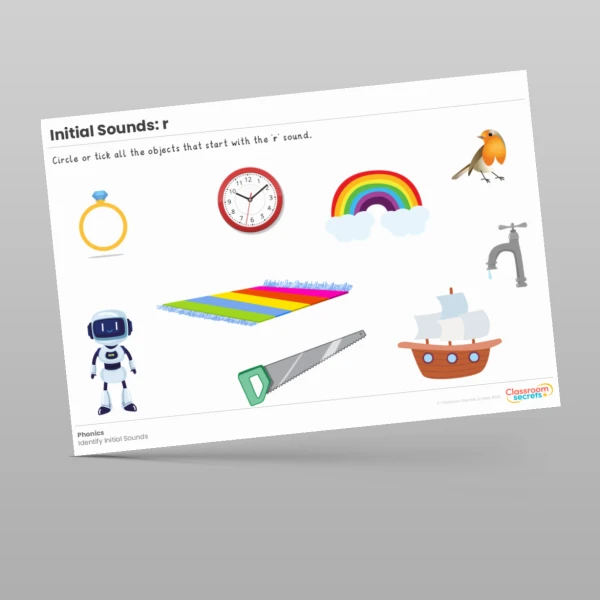 Eyfs Initial Sounds Worksheet R Resource | Classroom Secrets