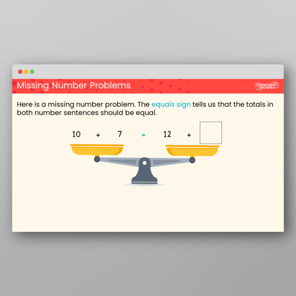 Year 2 Missing Number Problems Teaching Ppt Resource | Classroom Secrets