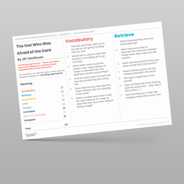 LKS2 Reading Skills The Owl Who Was Afraid Of The Dark Chapter 3 ...