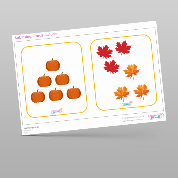Eyfs Autumn Subitising Cards Resource | Classroom Secrets