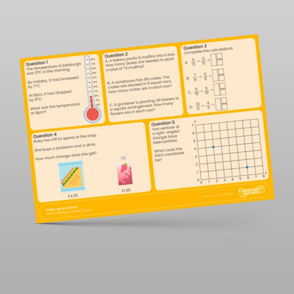 Year 5 Spring 2 Week 4 Wake Up And Work Resource | Classroom Secrets