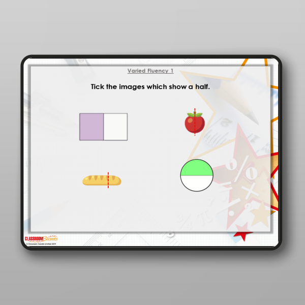Year 2 Recognise A Half Modelling Powerpoint Resource | Classroom Secrets
