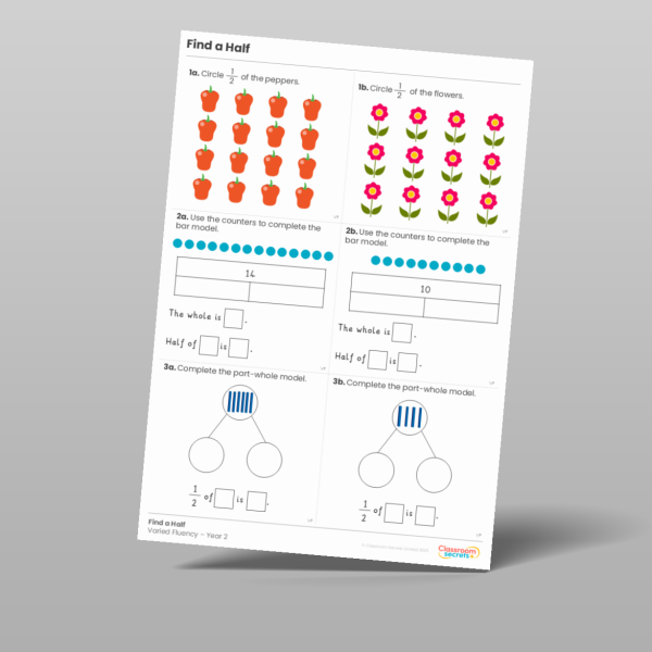 Year 2 Find A Half Varied Fluency 2 Resource | Classroom Secrets