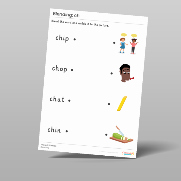 Eyfs Phonics Blending Activities Ch Resource | Classroom Secrets