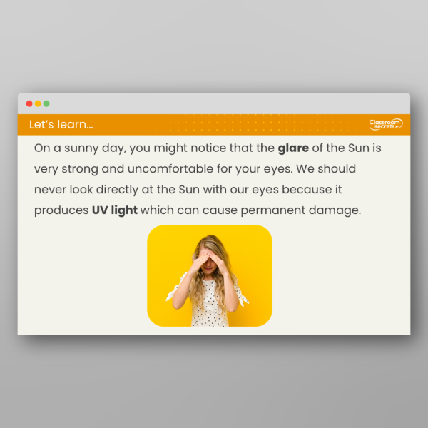 Year 3 Can The Sun Be Dangerous Lesson Resource | Classroom Secrets