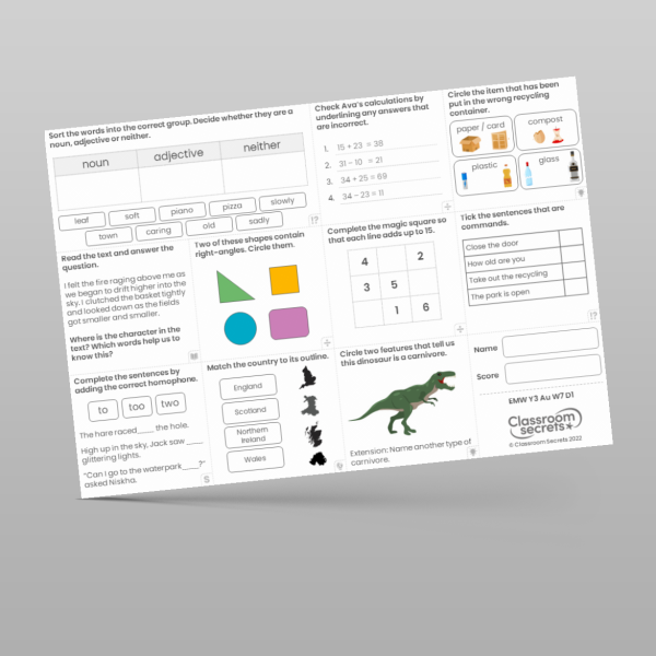 Year 3 Early Morning Work Autumn Week 7 Resource | Classroom Secrets