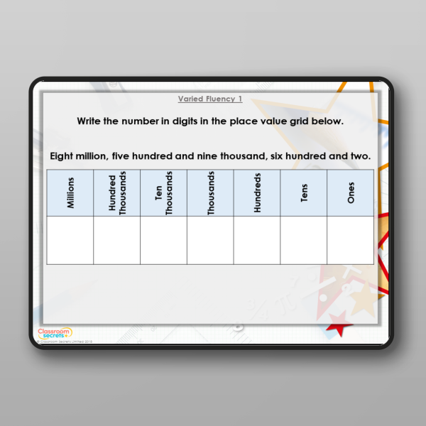 Year 6 Numbers To 10 000 000 Modelling Ppt Resource | Classroom Secrets