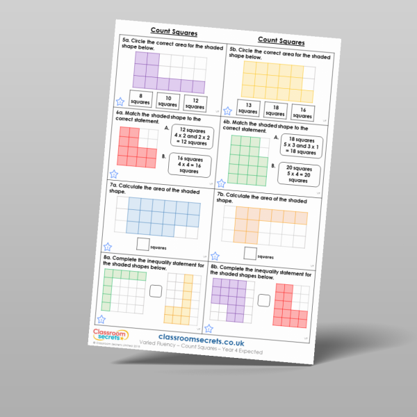 Year 4 Count Squares Varied Fluency 2 Resource | Classroom Secrets