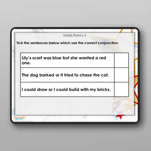 Year 2 Using Conjunctions In Sentences Modelling Ppt Resource ...