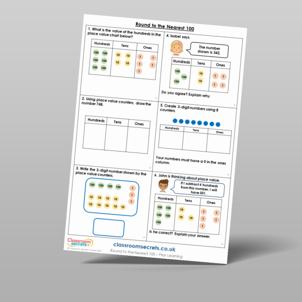 Year 4 Round To The Nearest 100 Prior Learning Resource | Classroom Secrets